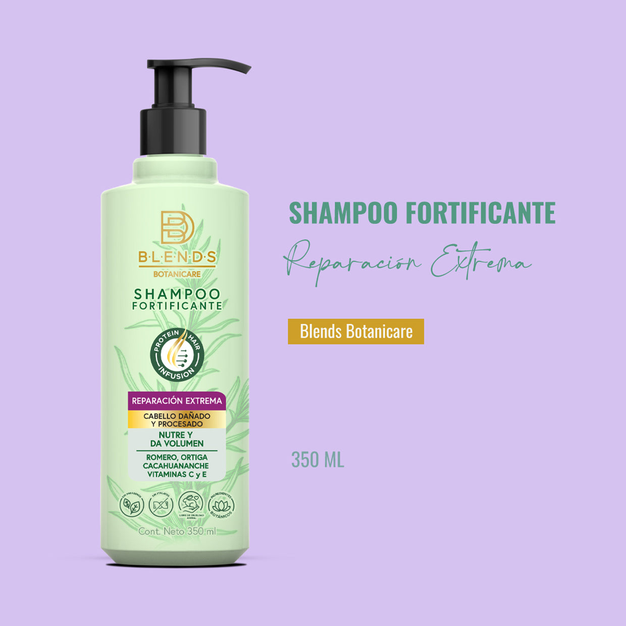 SHAMPOO FORTIFICANTE REPARACIÓN EXTREMA – Blends Botanicare