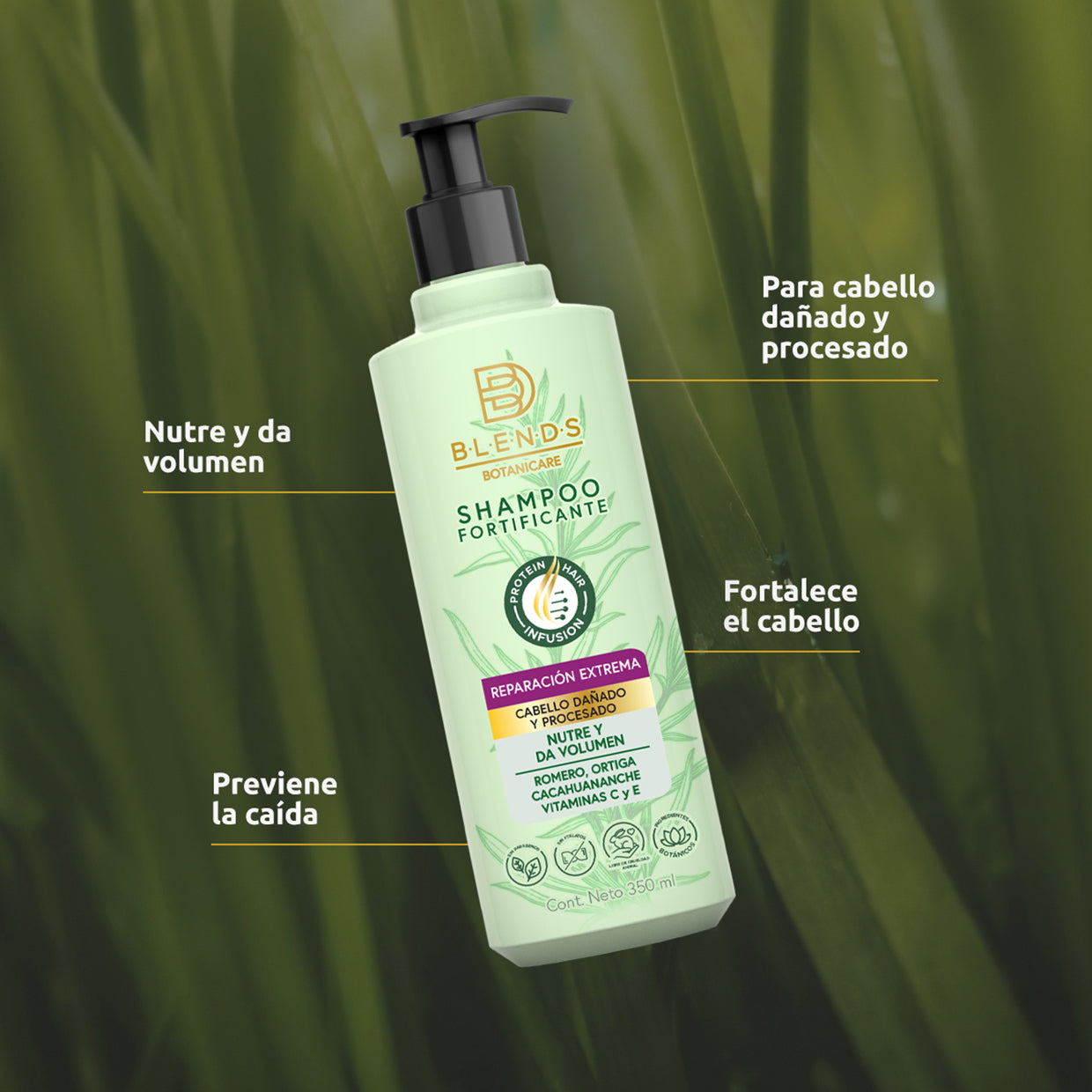 SHAMPOO FORTIFICANTE REPARACIÓN EXTREMA – Blends Botanicare