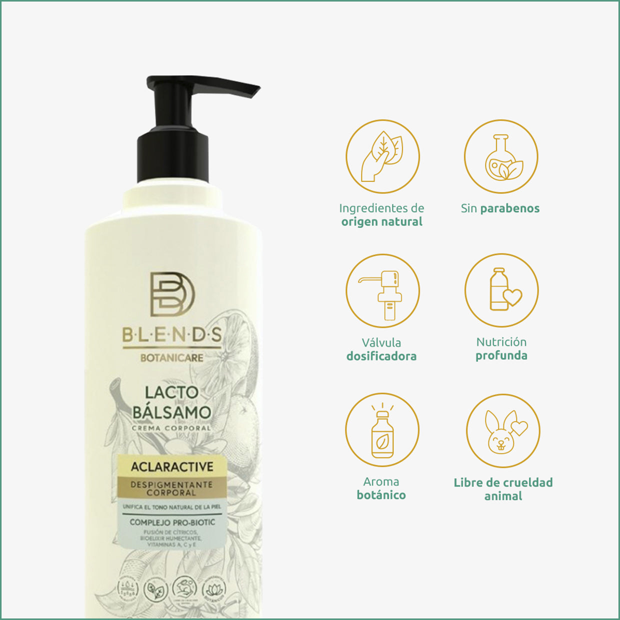 CREMA RESTAURADORA CORPORAL LACTOBÁLSAMO ACLARACTIVE – Blends Botanicare