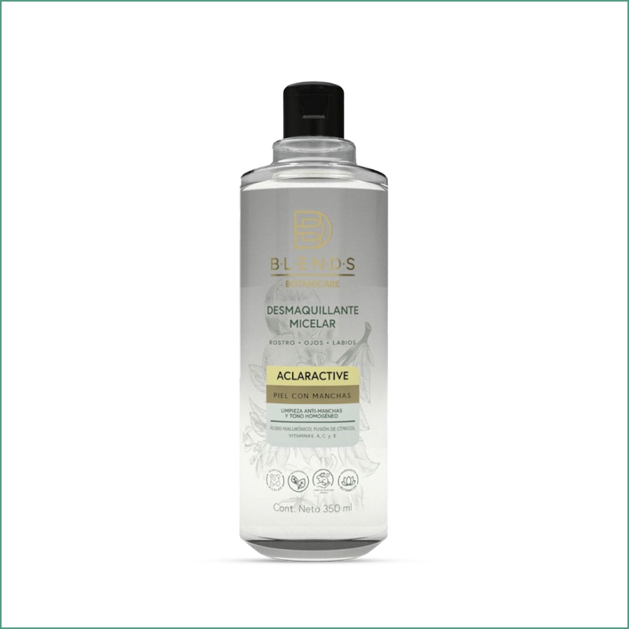 DESMAQUILLANTE MICELAR ACLARACTIVE – Blends Botanicare